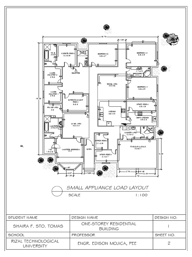 Small Appliance Load Layout: Shaira F. Sto. Tomas One-Storey ...
