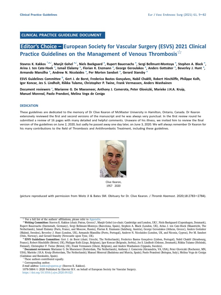 Venous Thrombosis Guidelines 2021 1 | Download Free PDF | Thrombosis ...