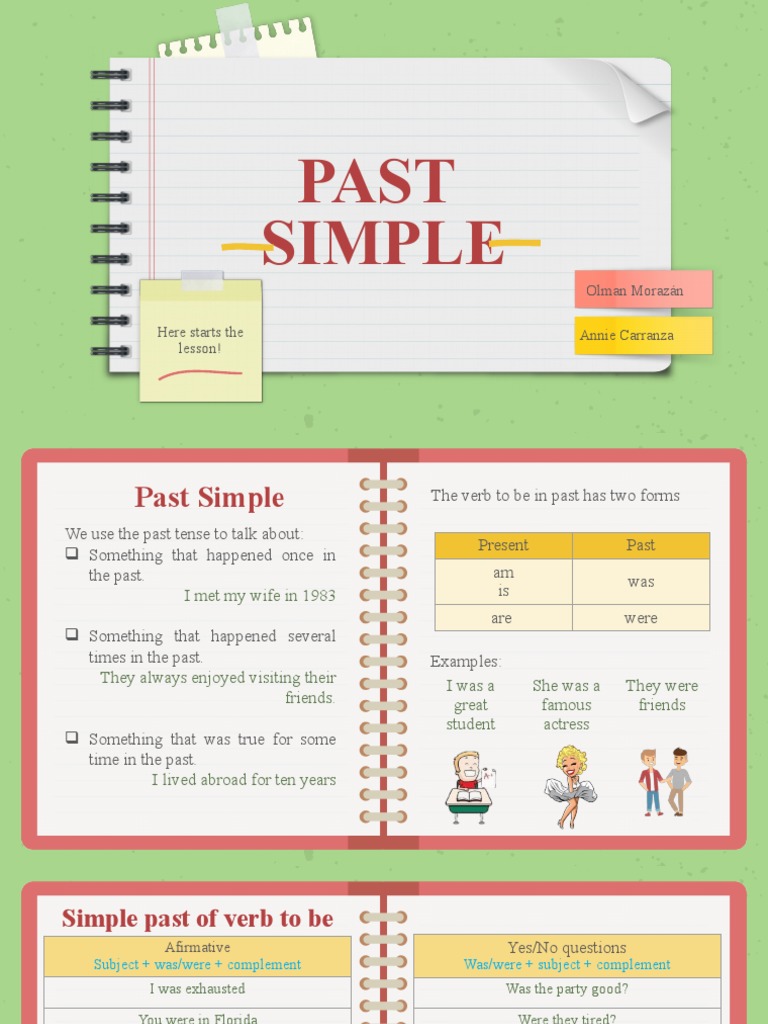 Past Simple Slide | PDF | Linguistics | Verb