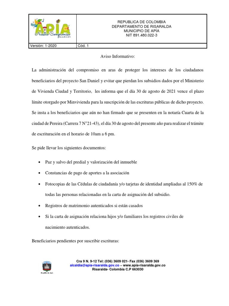 Aviso Informativo | PDF
