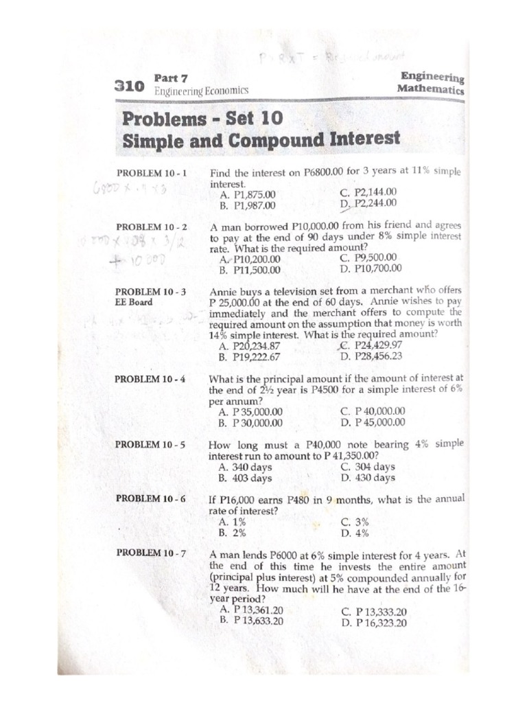 Simple Interest 7 PDF Free | PDF