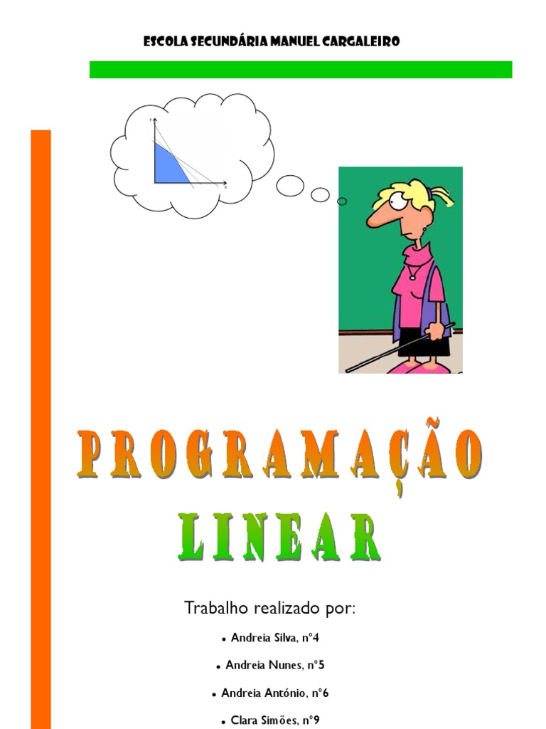 A Programação Linear Pdf Programação Linear Otimização Matemática