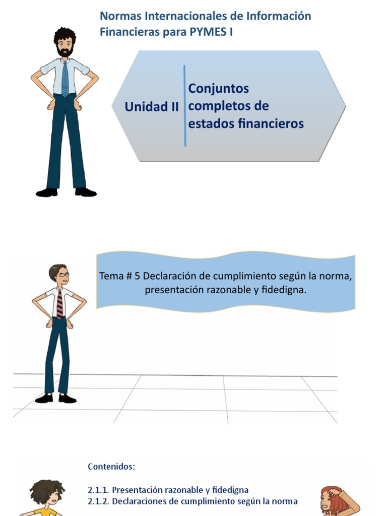 Declaración de Cumplimiento Según La Norma, Presentación Razonable y ...