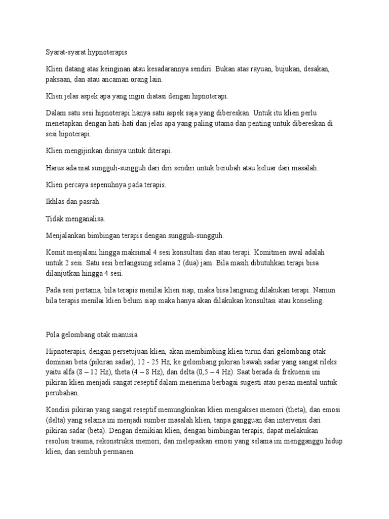Syarat-Syarat Hypno | PDF
