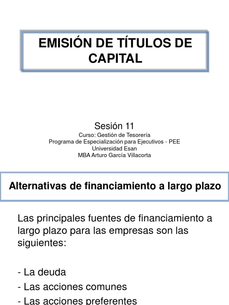 Esan - PEE - Gestión de Tesorería - Ses. 11 | PDF | Compartir (Finanzas ...
