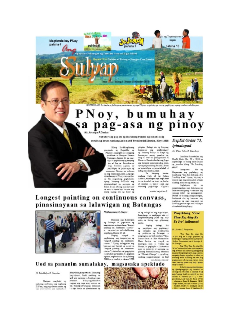 Balitang Pangkabuhayan | PDF