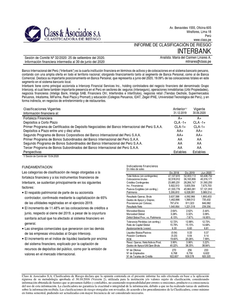 Interbank | PDF | Bancos | Auditoría
