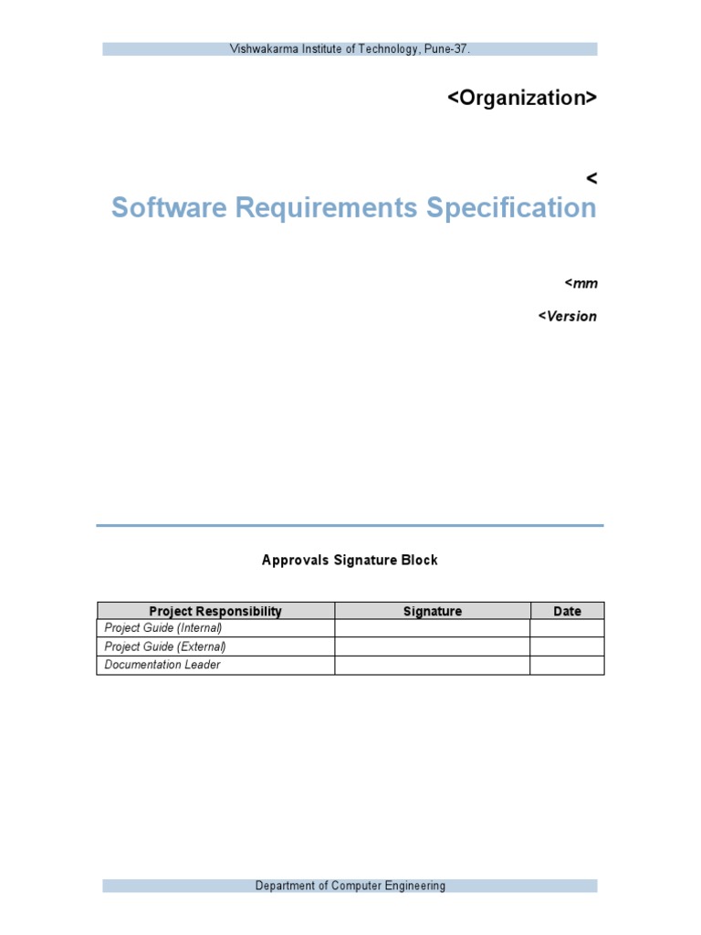 Software Requirements Specification | PDF | Specification (Technical Standard) | Class (Computer ...