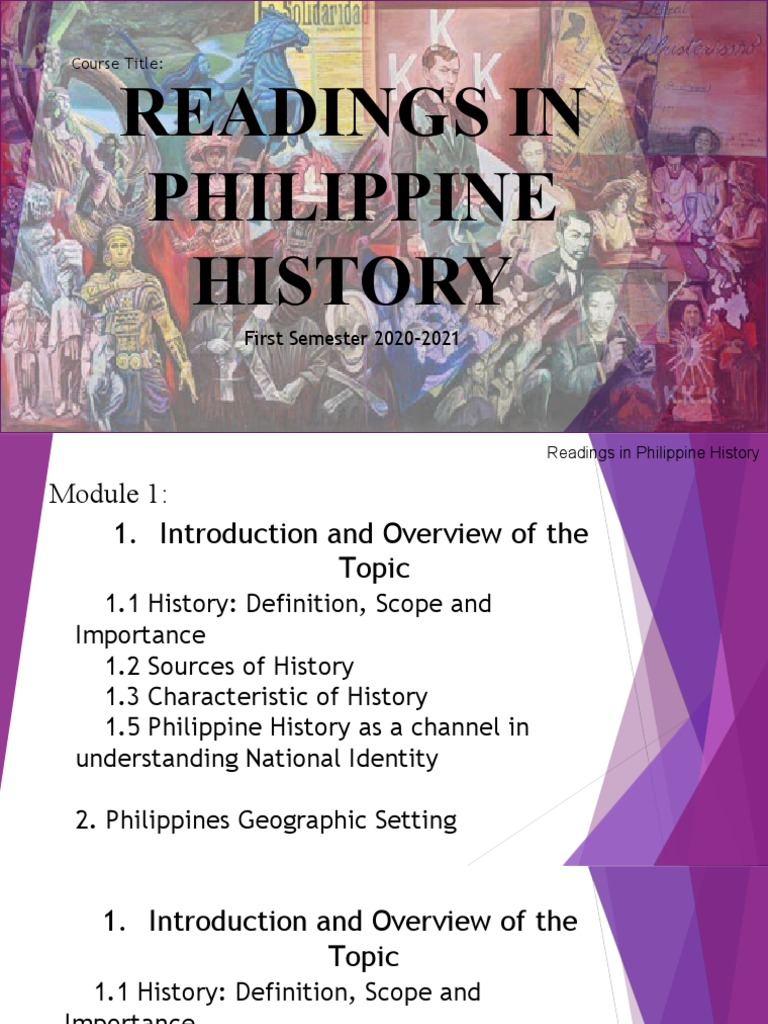 Readings in Philippine History: Course Title | PDF | Luzon