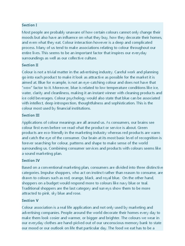 Test of Unit 2 - 8.5 | PDF | Color | Marketing