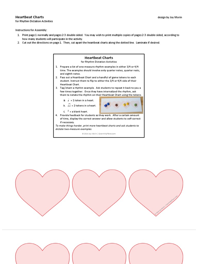 Heartbeat Charts For Rhythm Dictation | Download Free PDF | Musicology ...