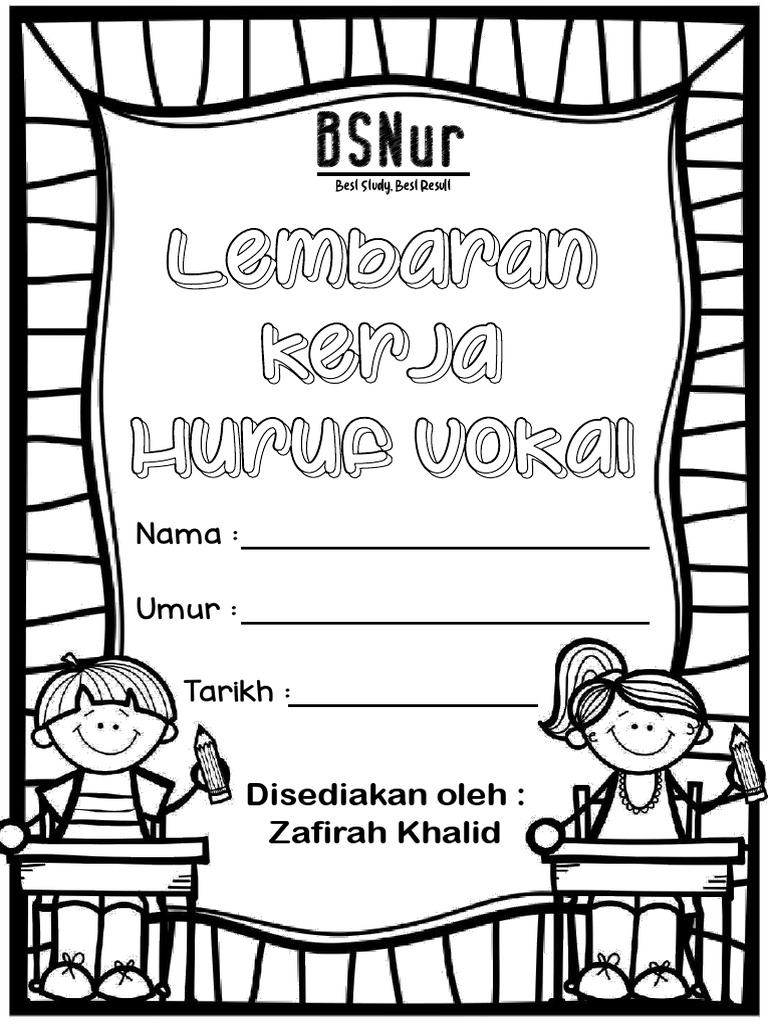 Lembaran Kerja Huruf Vokal Prasekolah | PDF