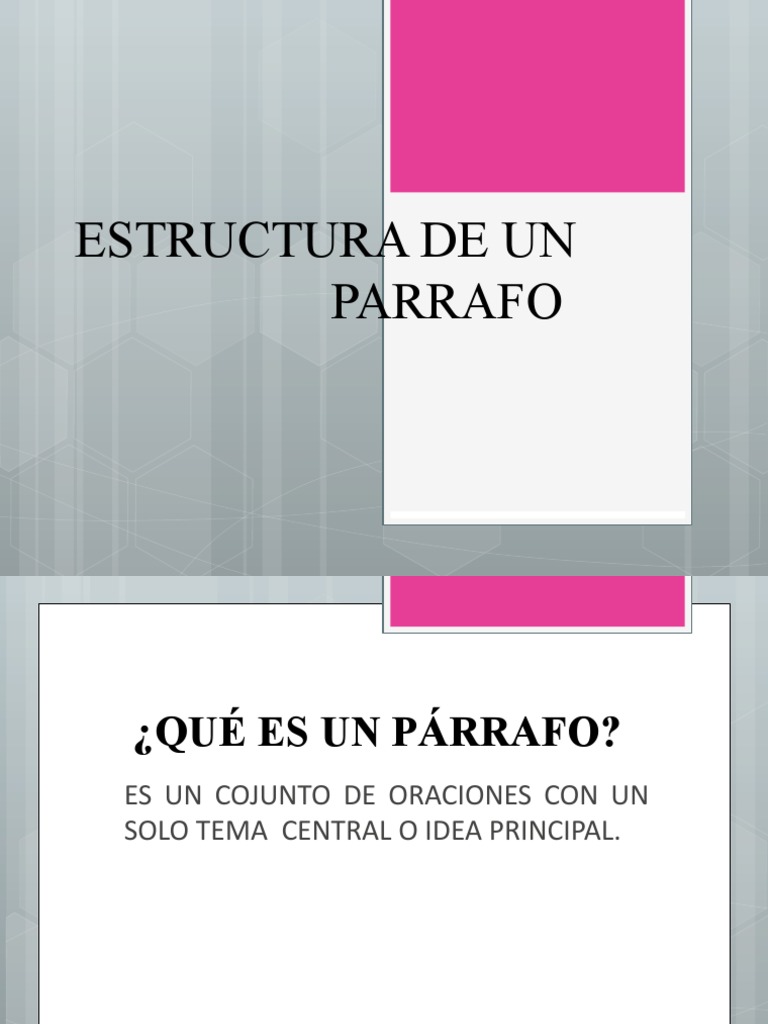 Estructura y partes del párrafo | PDF