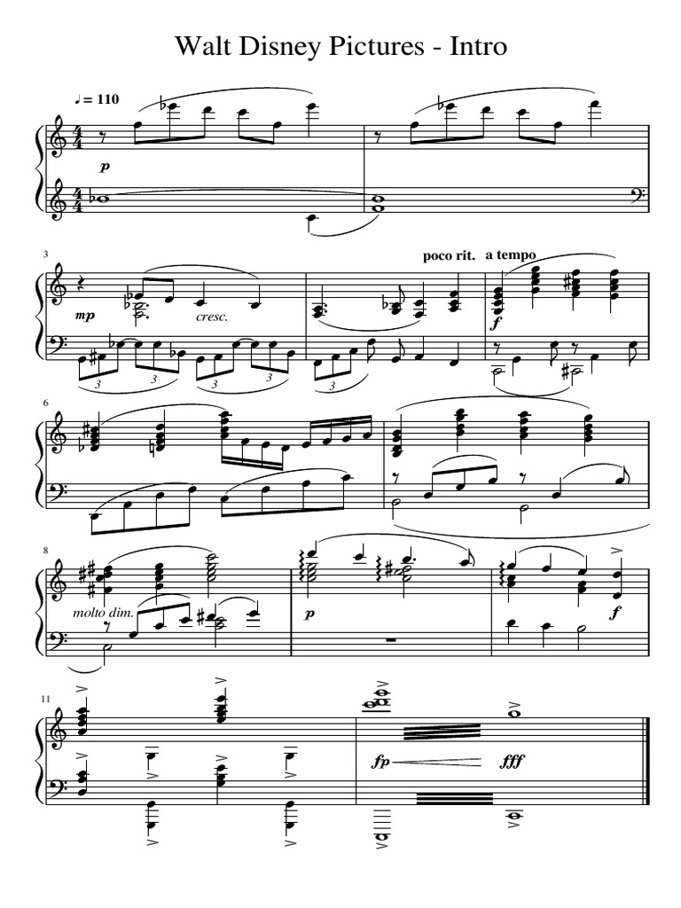 Walt Disney Pictures - Intro | PDF