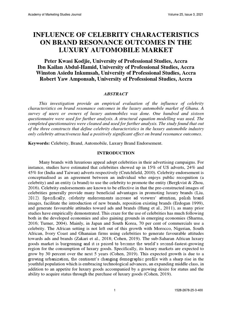 Influence of Celebrity Charact | Download Free PDF | Brand | Consumer ...