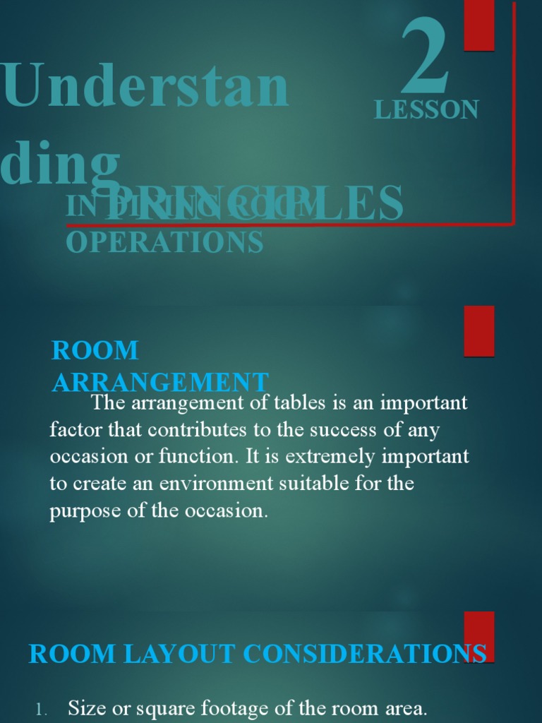 Understanding Principles in Dining Room Operations | PDF | Tableware ...