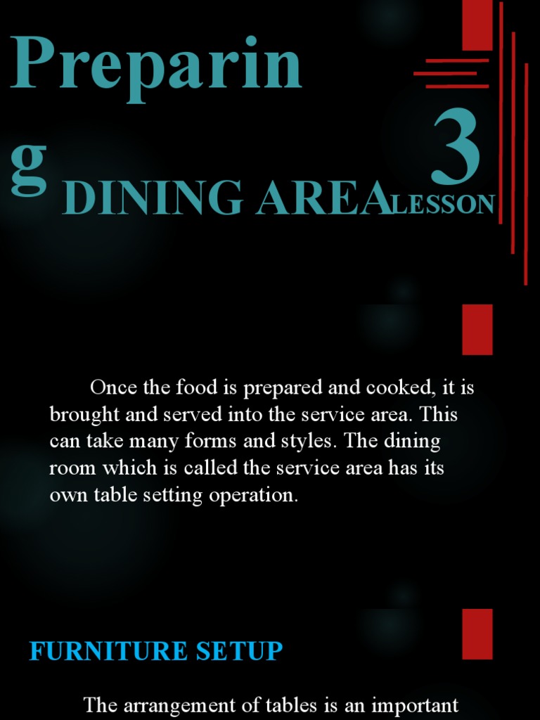 Dining Area Setup and Table Setting Guide | PDF | Tableware | Domestic ...