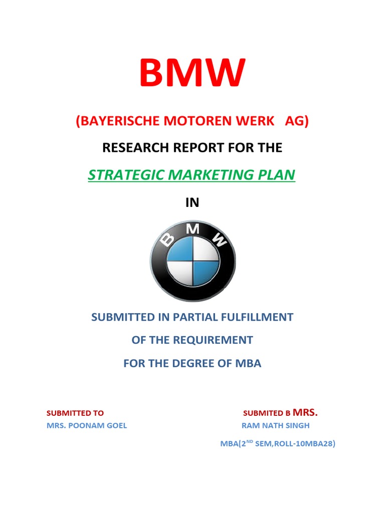 BMW Strategic Marketing Research Report | PDF