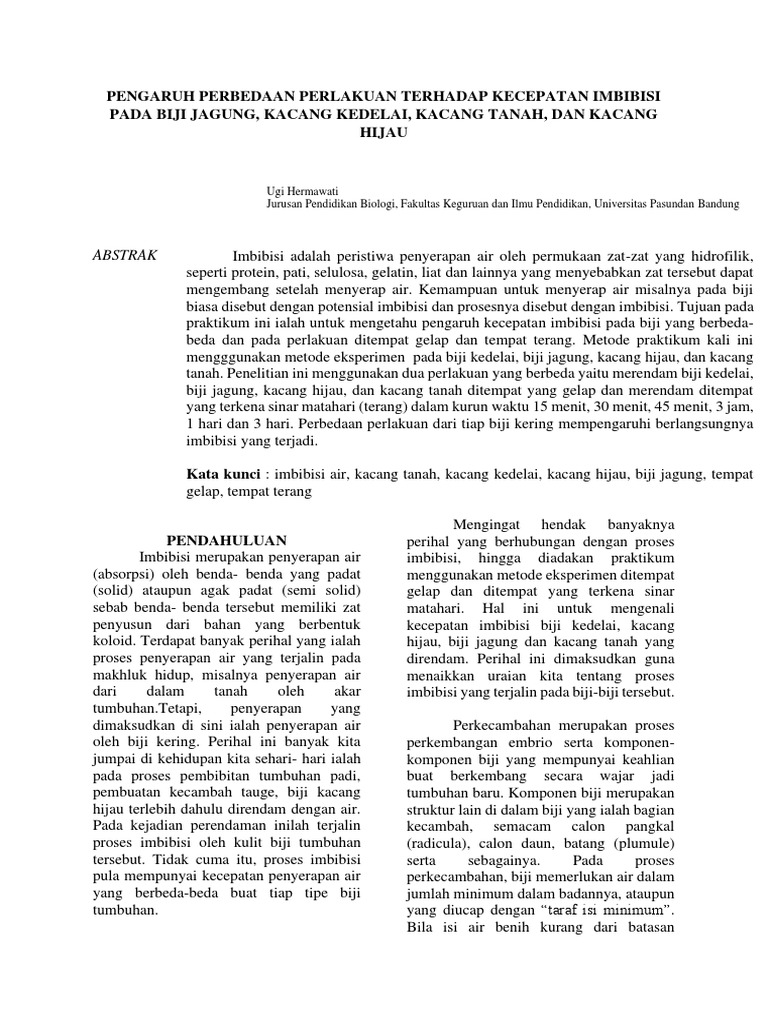 Ugi Hermawati - Imbibisi | PDF