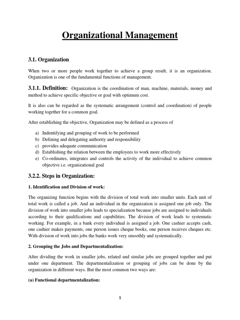 Organizational Management | PDF | Business | Economies