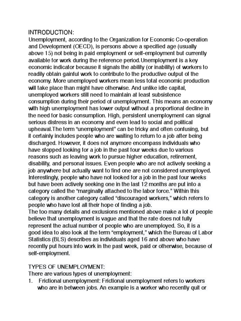 Unemployment Project Class 12 | PDF | Social Science | Unemployment