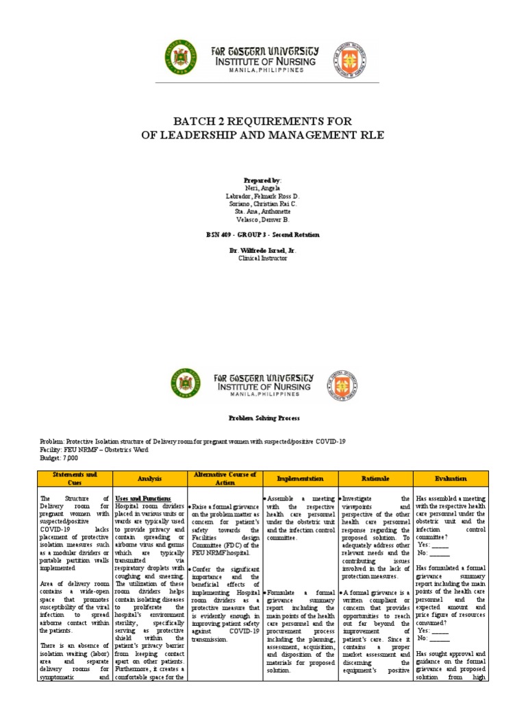 Sample Problem Solving Process | PDF | Hospital | Infection