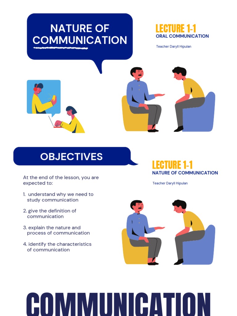Lecture 1-1 Nature and Process of Communication | PDF | Communication ...