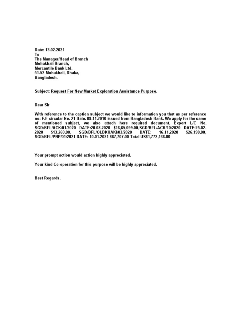 Bank Forwarding For 4% Pronodona Permission | PDF