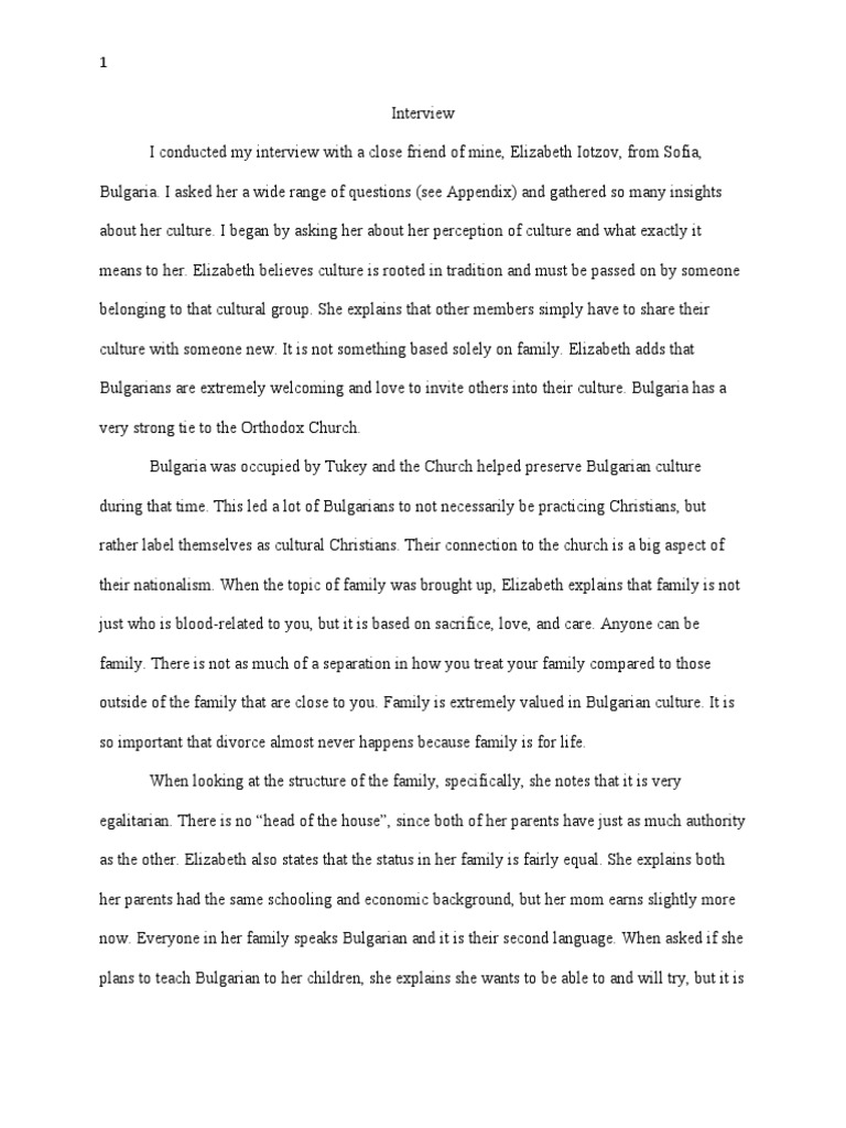 Ogl 350 Module 4 Paper Cultural Interview | PDF | Yogurt