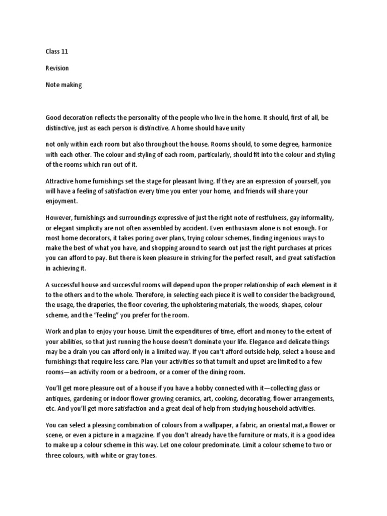 Class 11revision 1 Note Making-WPS Office-1 | PDF