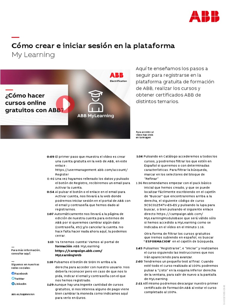 Guia ABB MyLearning | PDF | Internet | Software