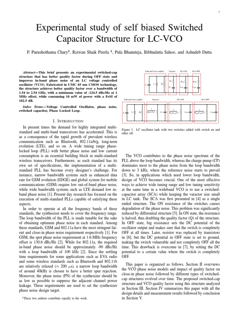 Experimental Study of Self Biased Switched Capacitor Structure For LC ...