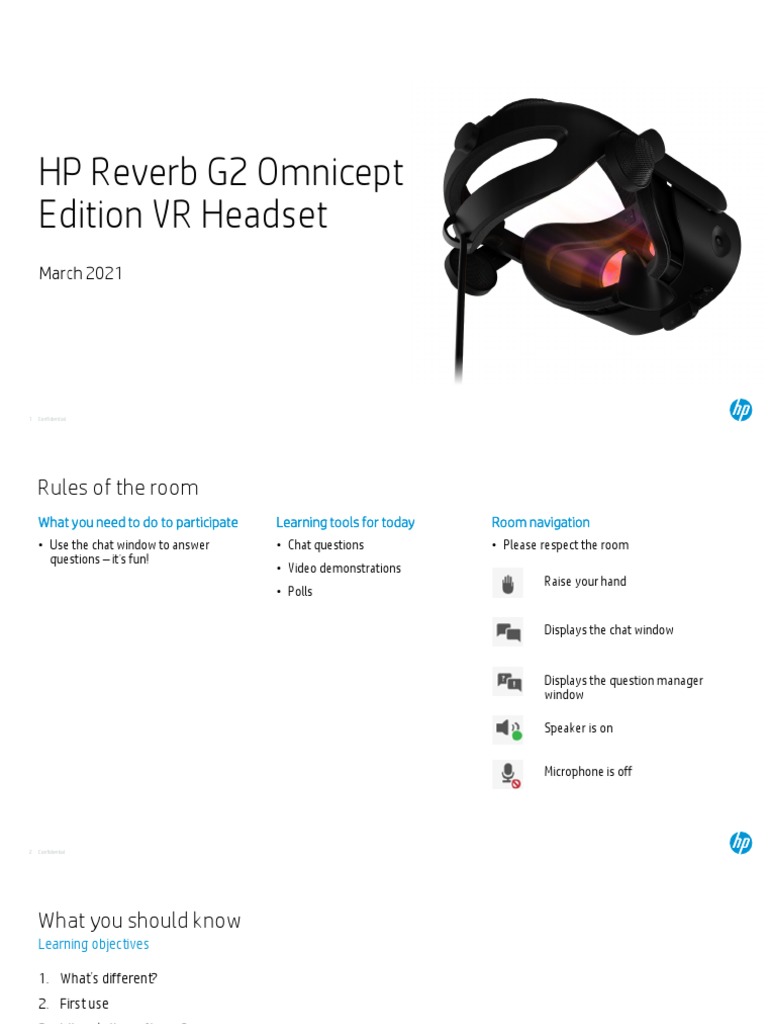 HP Reverb G2 Omnicept Edition VR Headset: March 2021 | PDF | Virtual ...