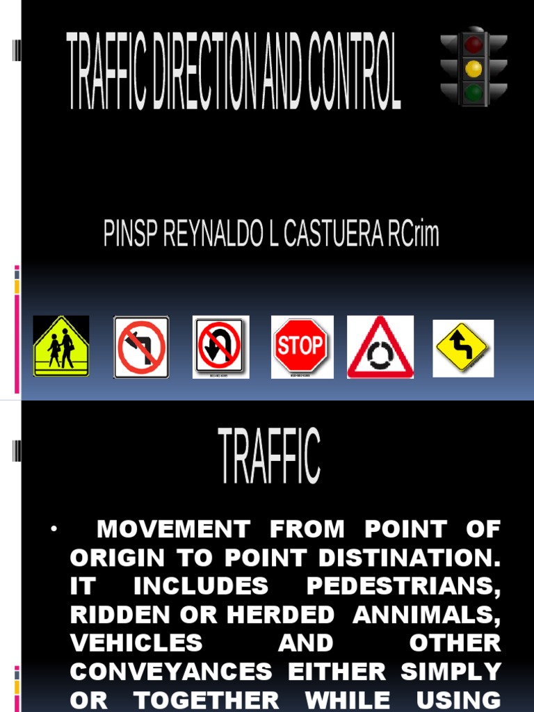 Traffic Direction and Control | PDF | Traffic | Intersection (Road)