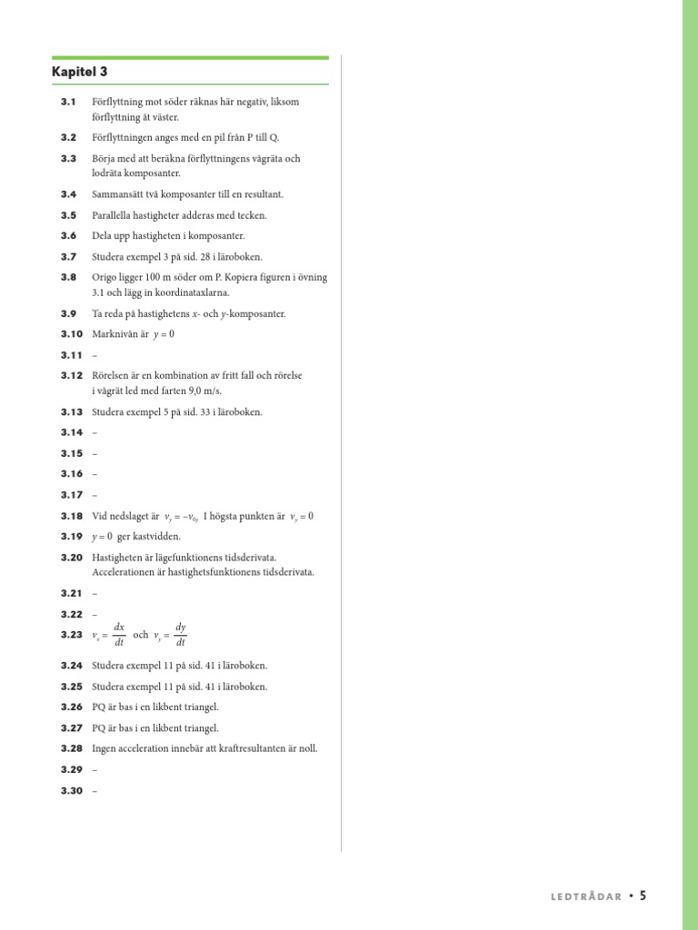 Kapitel 3 Ledtrådar Heureka Fysik 2 | PDF