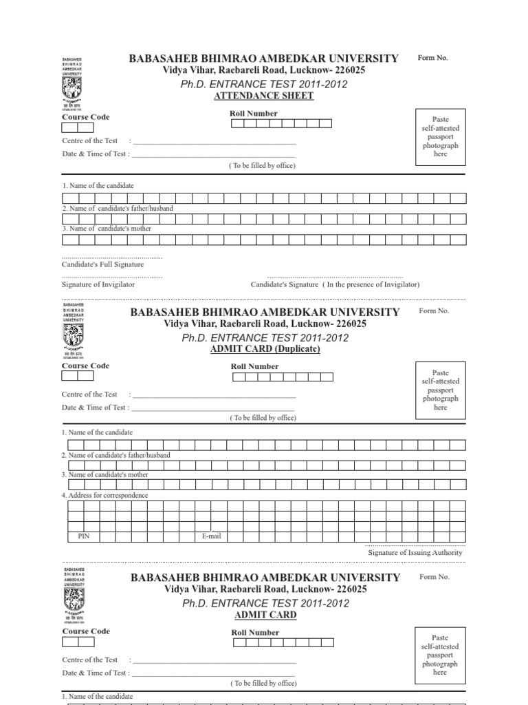 PH - D - Application - Form | PDF | Educational Assessment And Evaluation | Qualifications