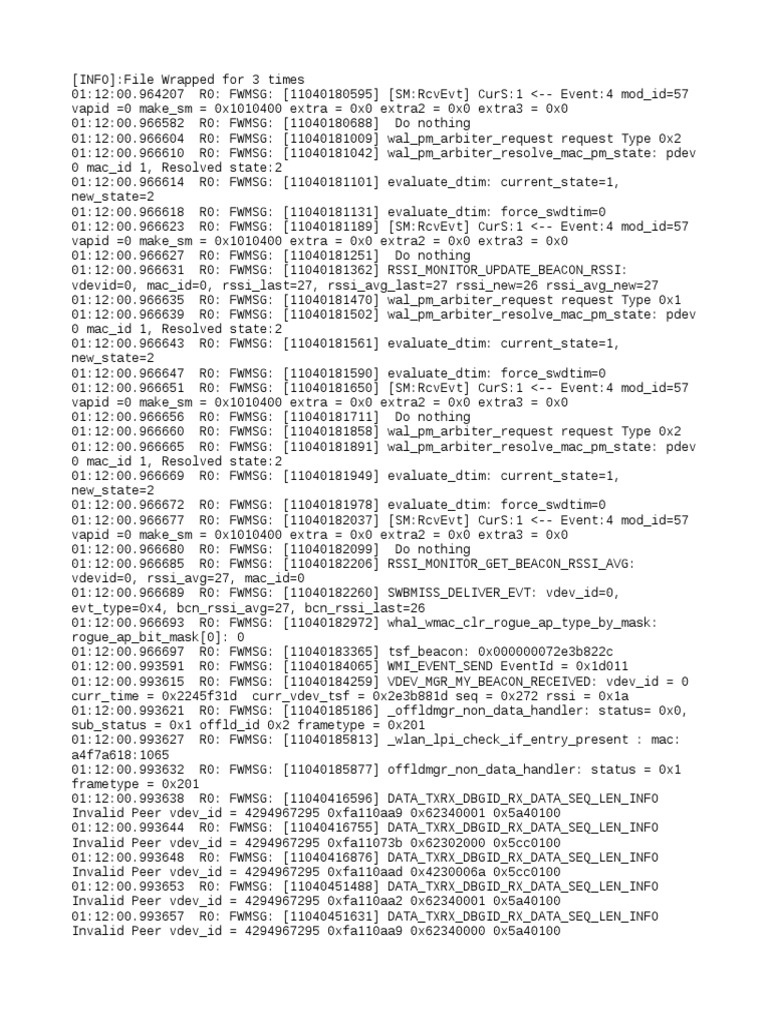 Cnss FW Logs 001 | PDF