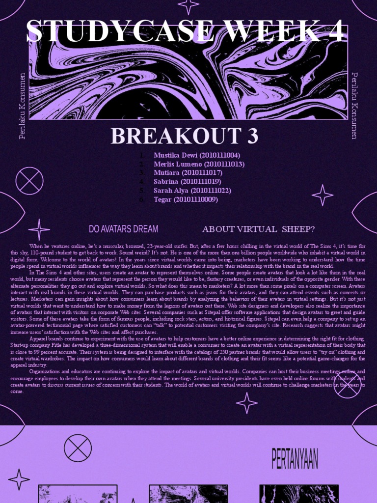 Studycase Week 4 Kelompok Breakout 3 | PDF | Virtual World | Brand