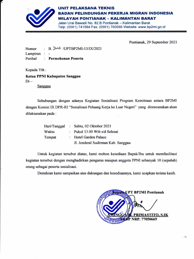 Contoh Undangan Kegiatan | PDF