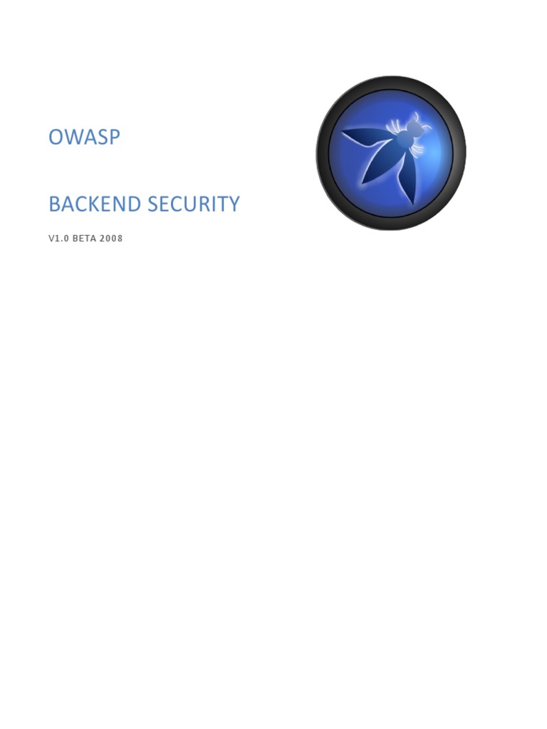 OWASP Backend Security Project 1.0beta | PDF | Databases | Computer Data