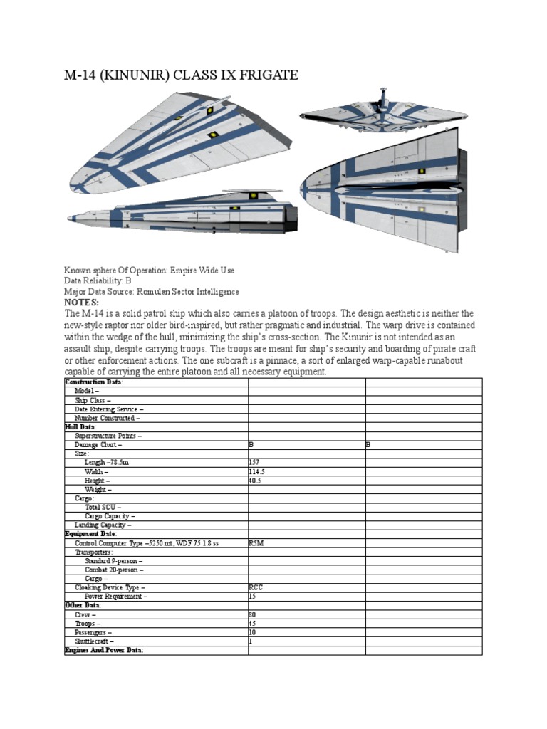 M-14 (Kinunir) Class Ix Frigate | PDF | Ships | Cargo