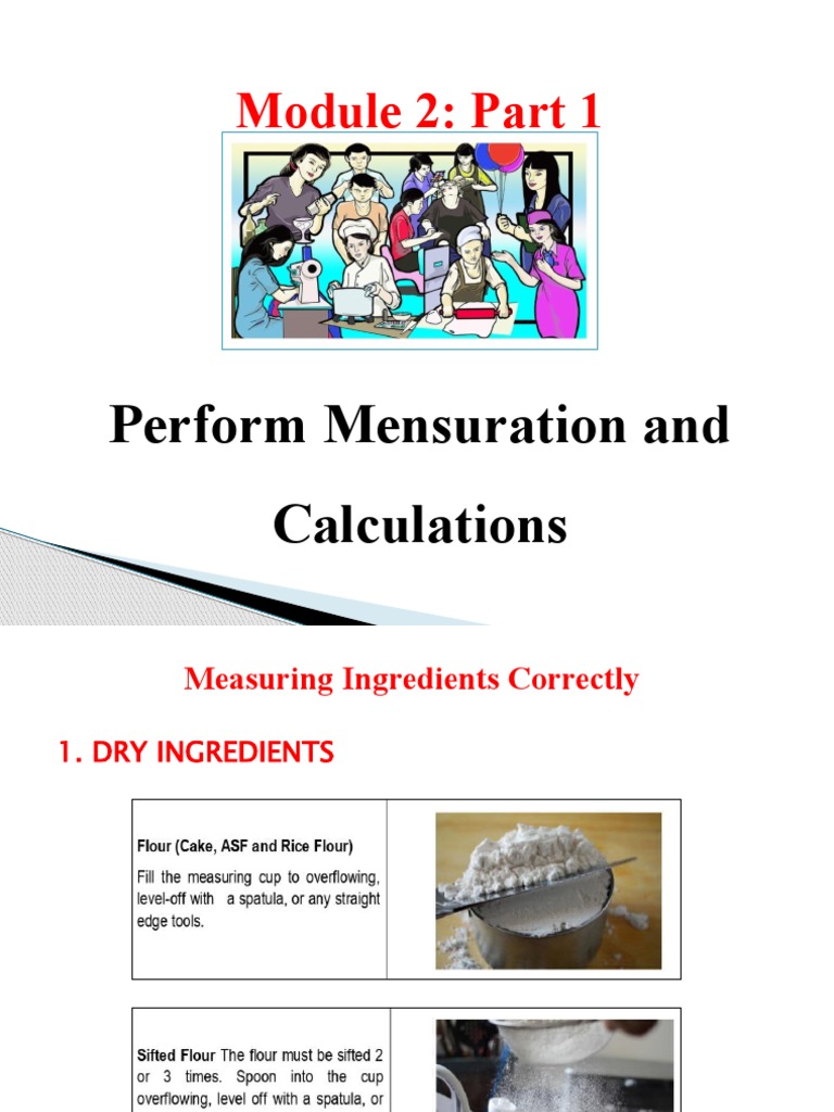 Measuring Ingredients & Equipment | PDF