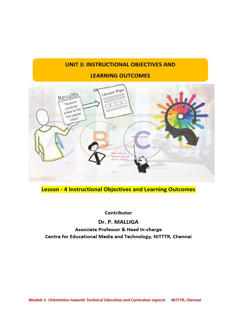 Guiding Teaching and Learning: A Lesson on Instructional Objectives and ...