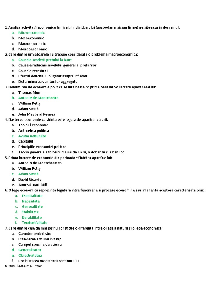 Grile Microeconomie 1 | PDF
