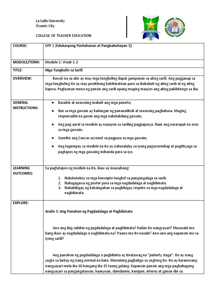 Teach EPP Module 1 | PDF