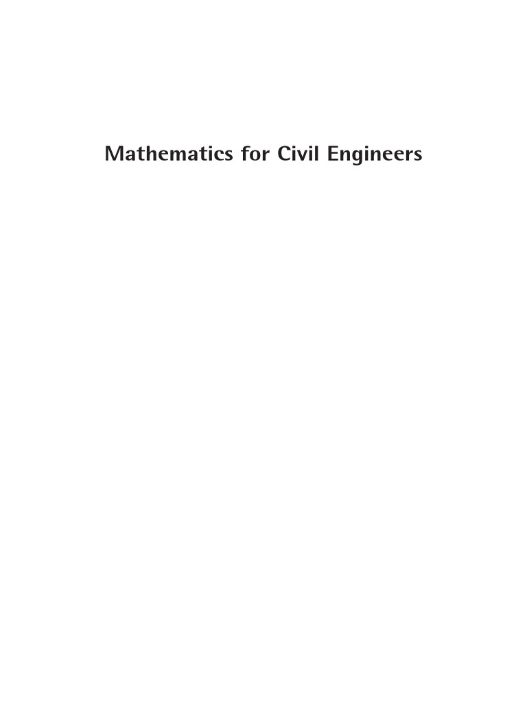 Mathematics For Civil Engineers | PDF | Ordinary Differential Equation ...