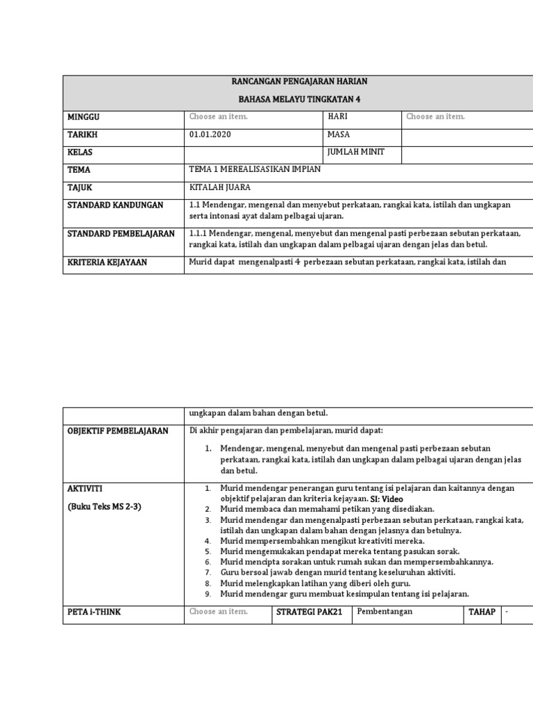 Unit 1 Merealisasikan Impian | PDF