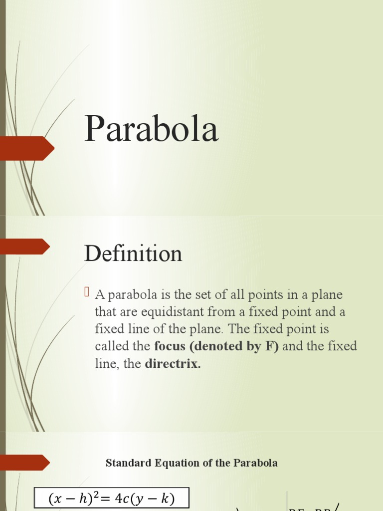 Exploring Properties and Applications of the Parabola Through Multiple ...