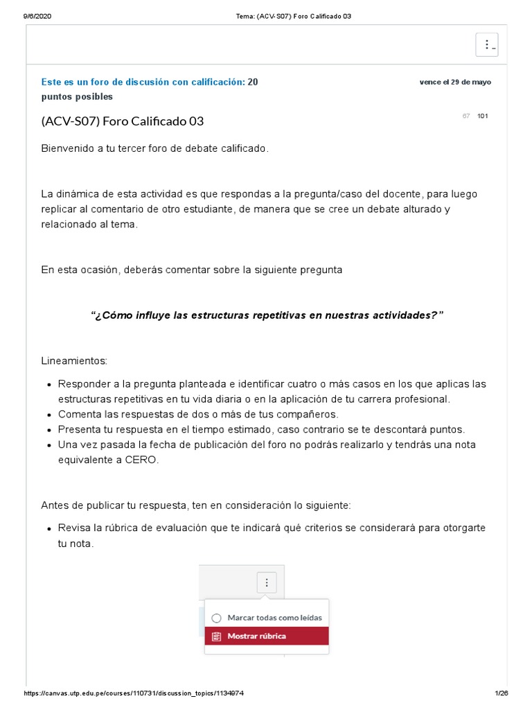 Tema ACV S07 Foro Calificado 03 PDF | PDF | Desarrollo de software | Ingeniería de software