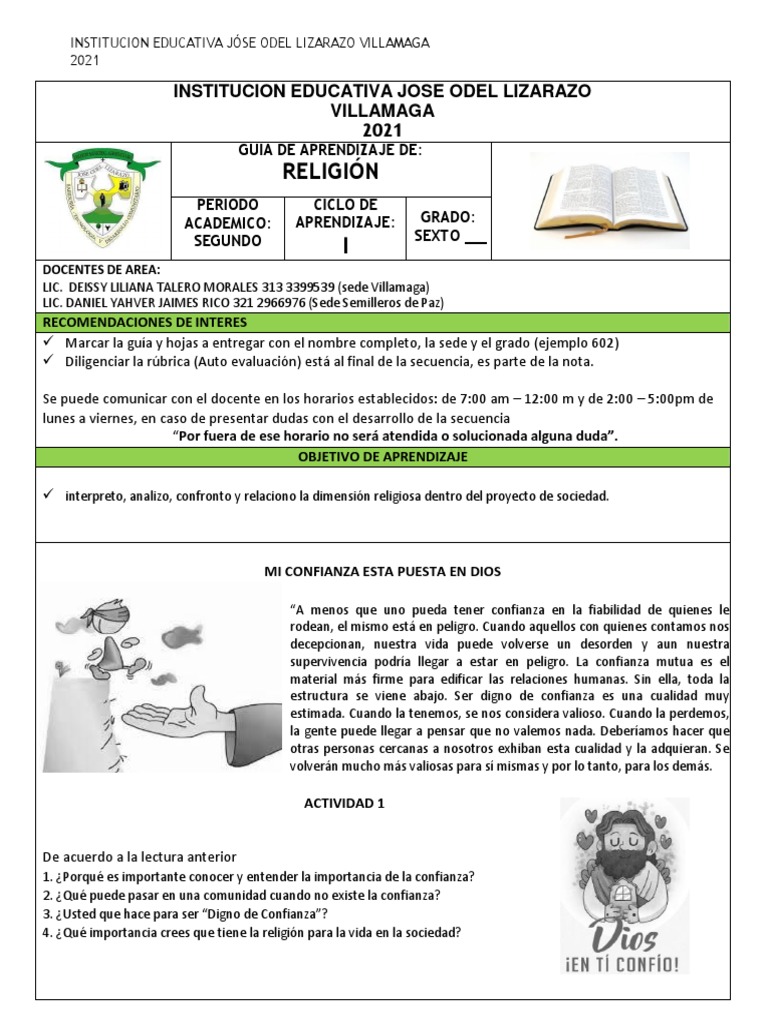 Sexto 2 Periodo Ciclo I | PDF